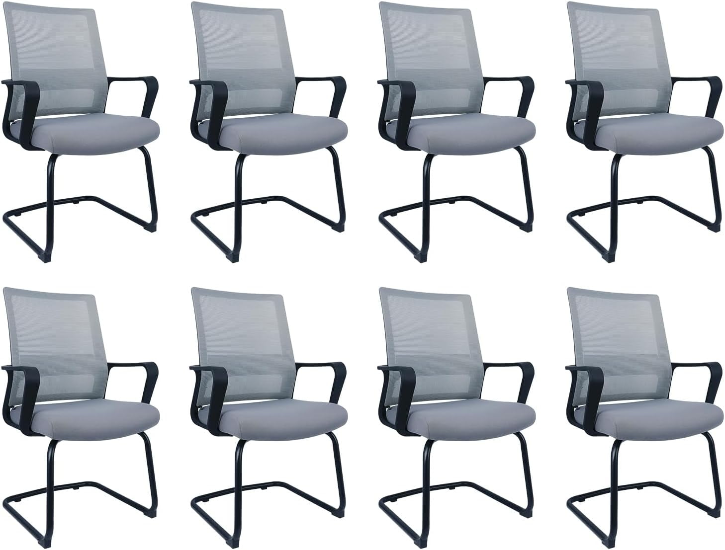 2 Pack Office Guest Reception Chair Conference Chairs Mesh Mid Back ...