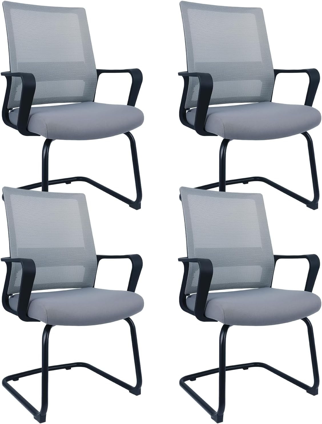 2 Pack Office Guest Reception Chair Conference Chairs Mesh Mid Back ...
