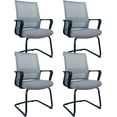 2 Pack Office Guest Reception Chair Conference Chairs Mesh Mid Back ...
