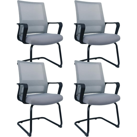 2 Pack Office Guest Reception Chair Conference Chairs Mesh Mid Back ...
