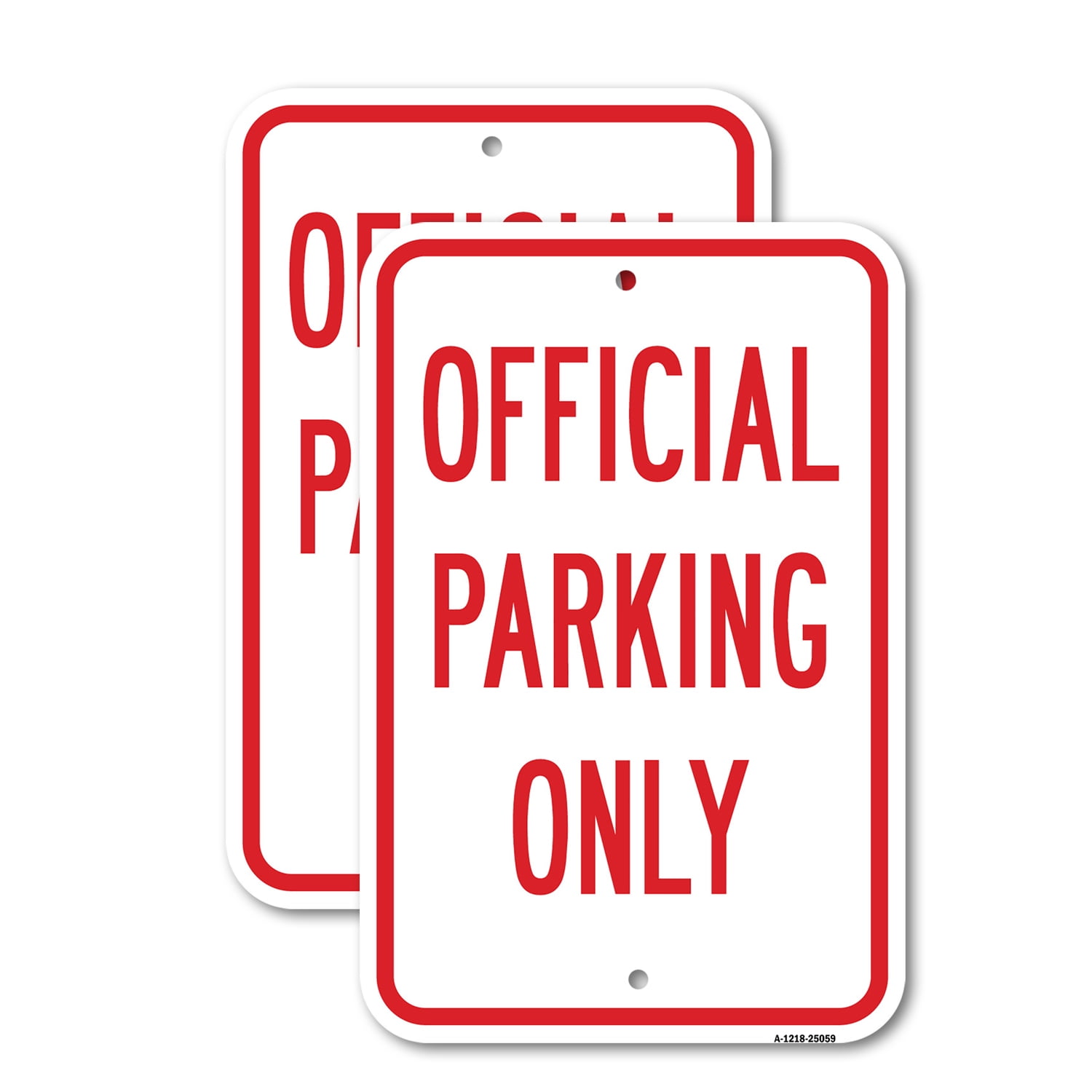 (2 Pack) Office Parking Only Sign | 12" X 18" Heavy-Gauge Aluminum Sign ...