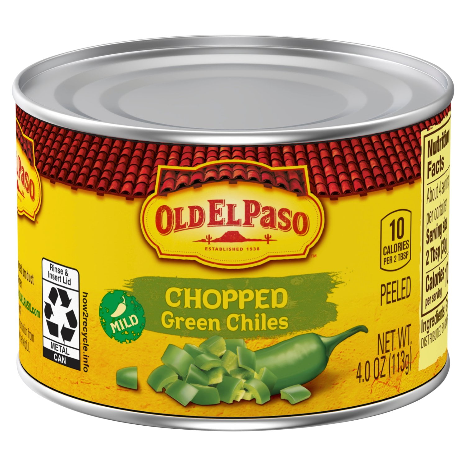 2 Pack - Old El Paso Chopped Green Chiles Mild 4 oz Package May Vary ...