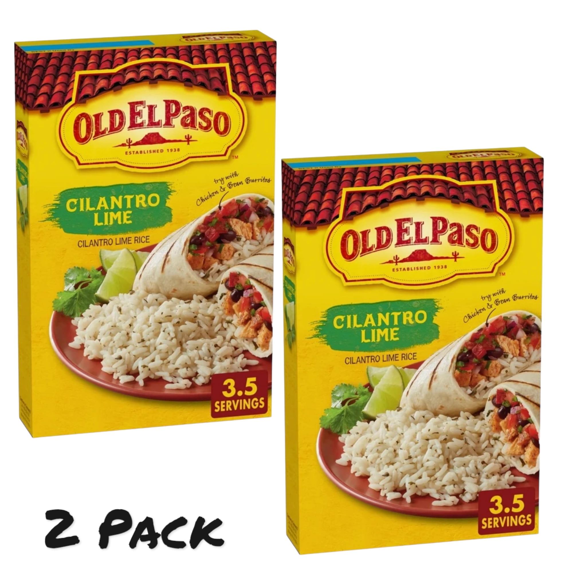 ( 2 Pack ) Old El Paso Cilantro Lime Seasoned Rice, Side Dish, 6.2 oz ...