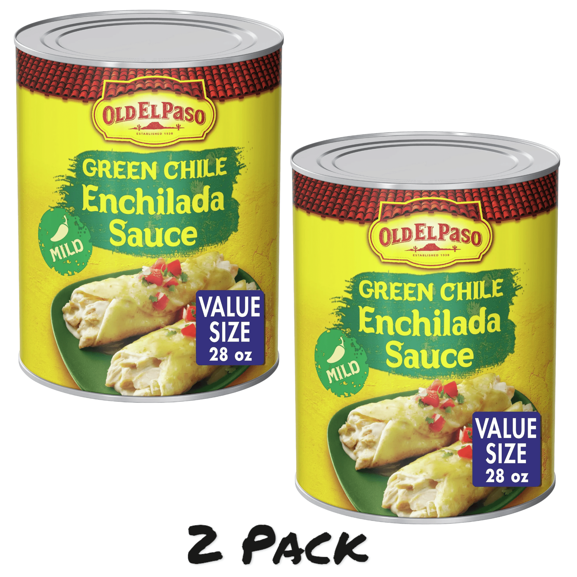 ( 2 Pack ) Old El Paso Mild Green Chile Enchilada Sauce, Value Size, 28 ...