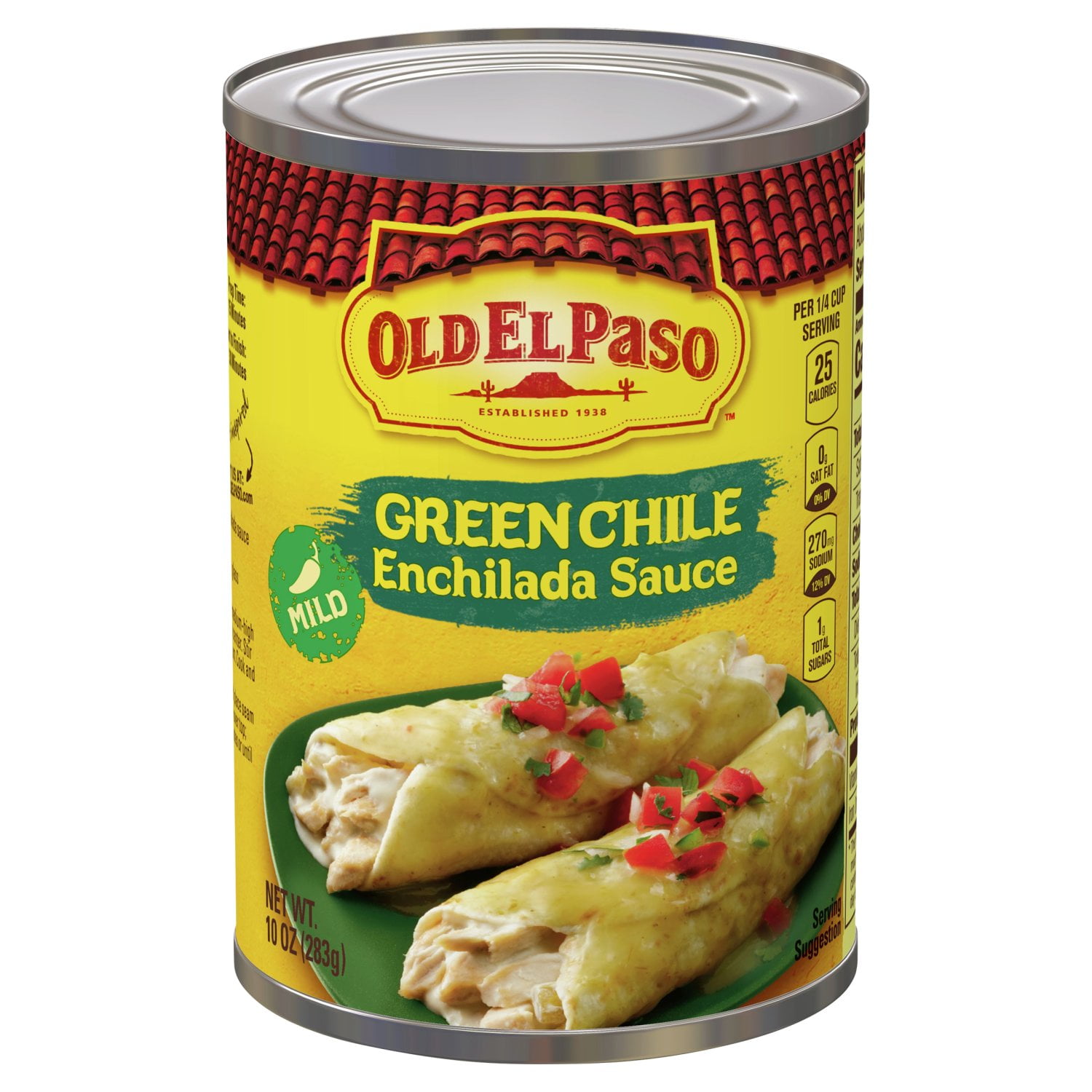 2 Pack - Old El Paso Sauce Enchilada Green Chile Mild Can 10 oz Package ...