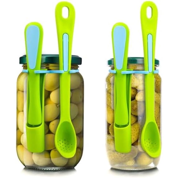 2 Pack Olive Spoon & Pickle Fork Grabber Tool, Picker for Jar, Kitchen ...