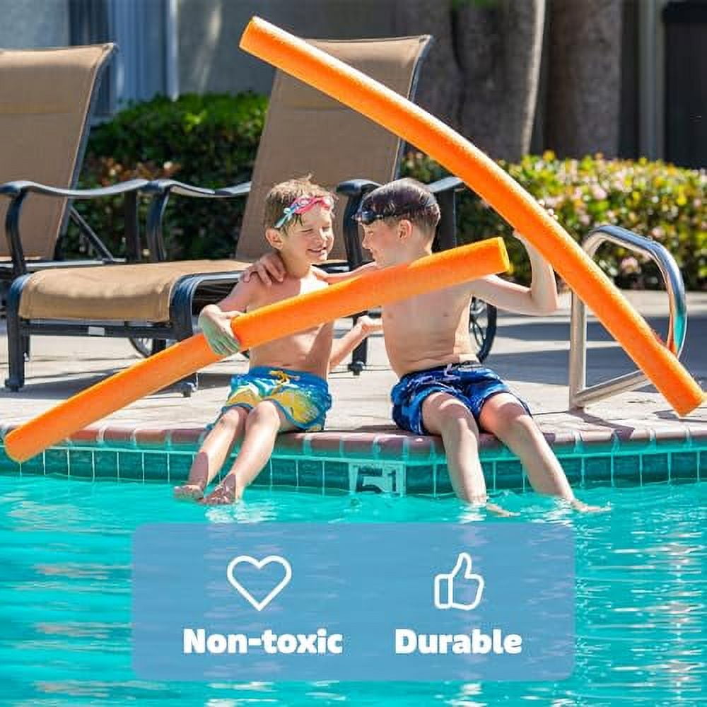 2 Pack Oodles 55 Inch x 3.5 Inch Jumbo Swimming Pool Noodle Foam Multi ...