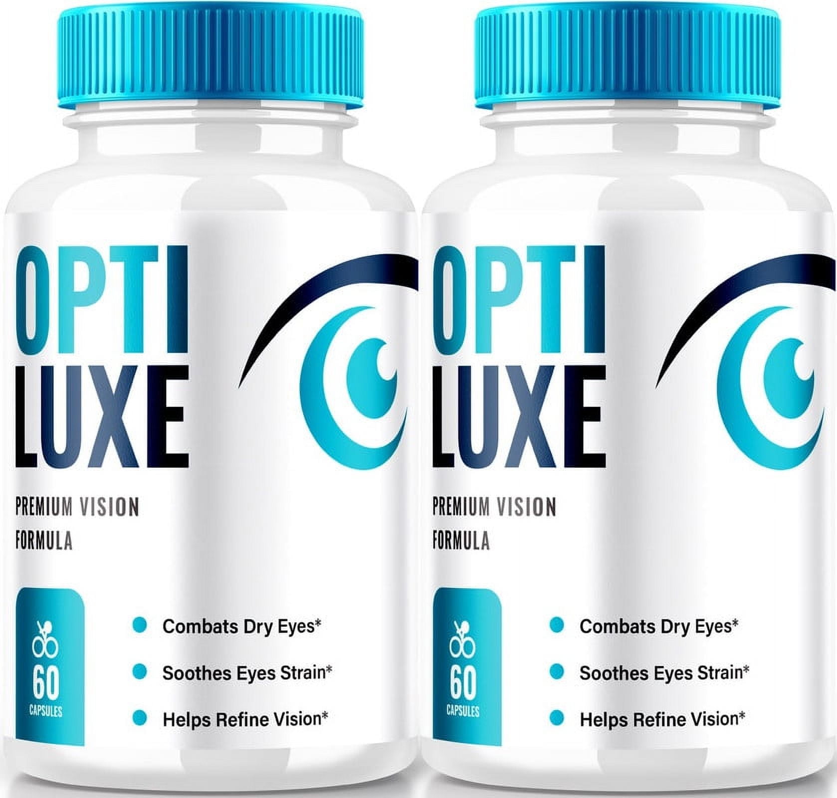 (2 Pack) OptiLuxe Eye Health Pills, Natural Herbal Supplement for ...