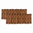 2 Pack Orange Black Skulls Valance for Window Mysterious Fantasy ...