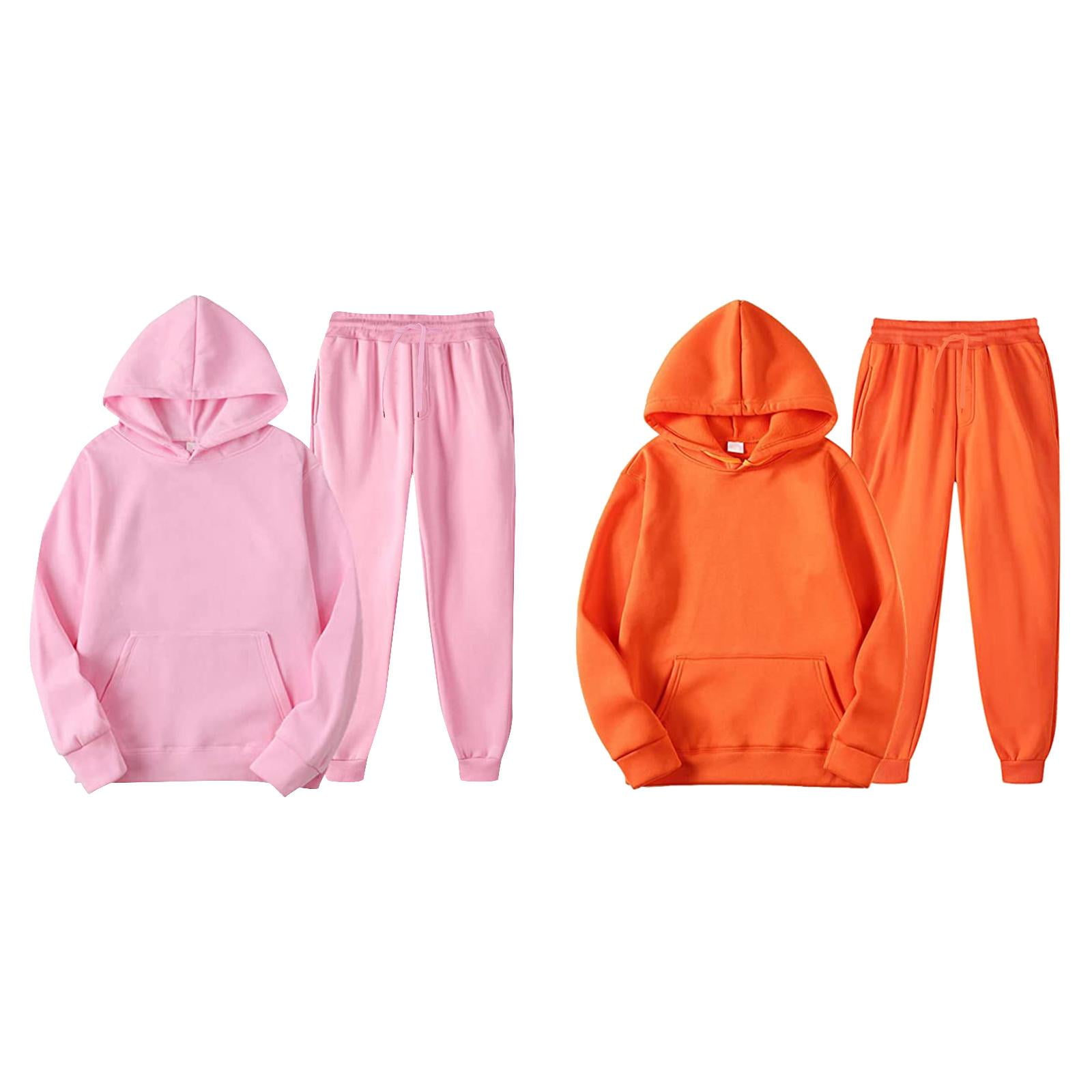 2 Pack(Orange & Pink) Men and Women Sports Double Breasted Suit Men ...