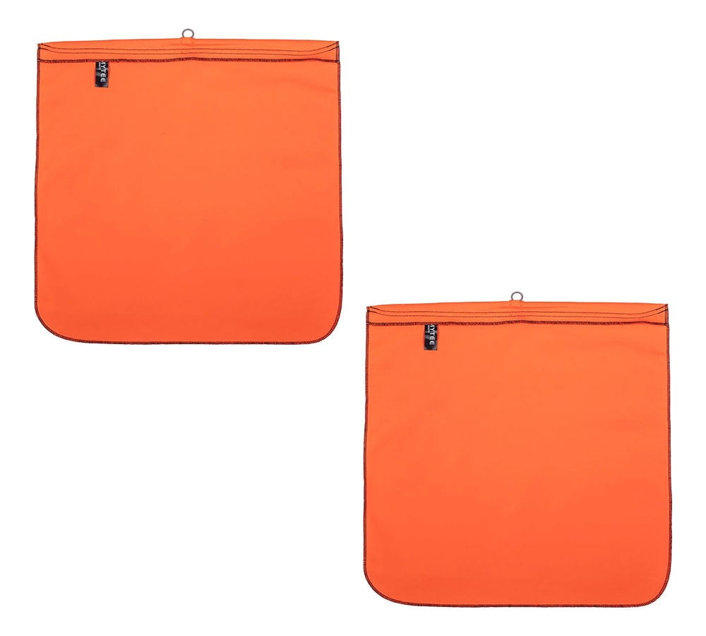 2 Pack Orange Safety Flag with Wire Loop DOT Compliant - 18 Inch x 18 ...