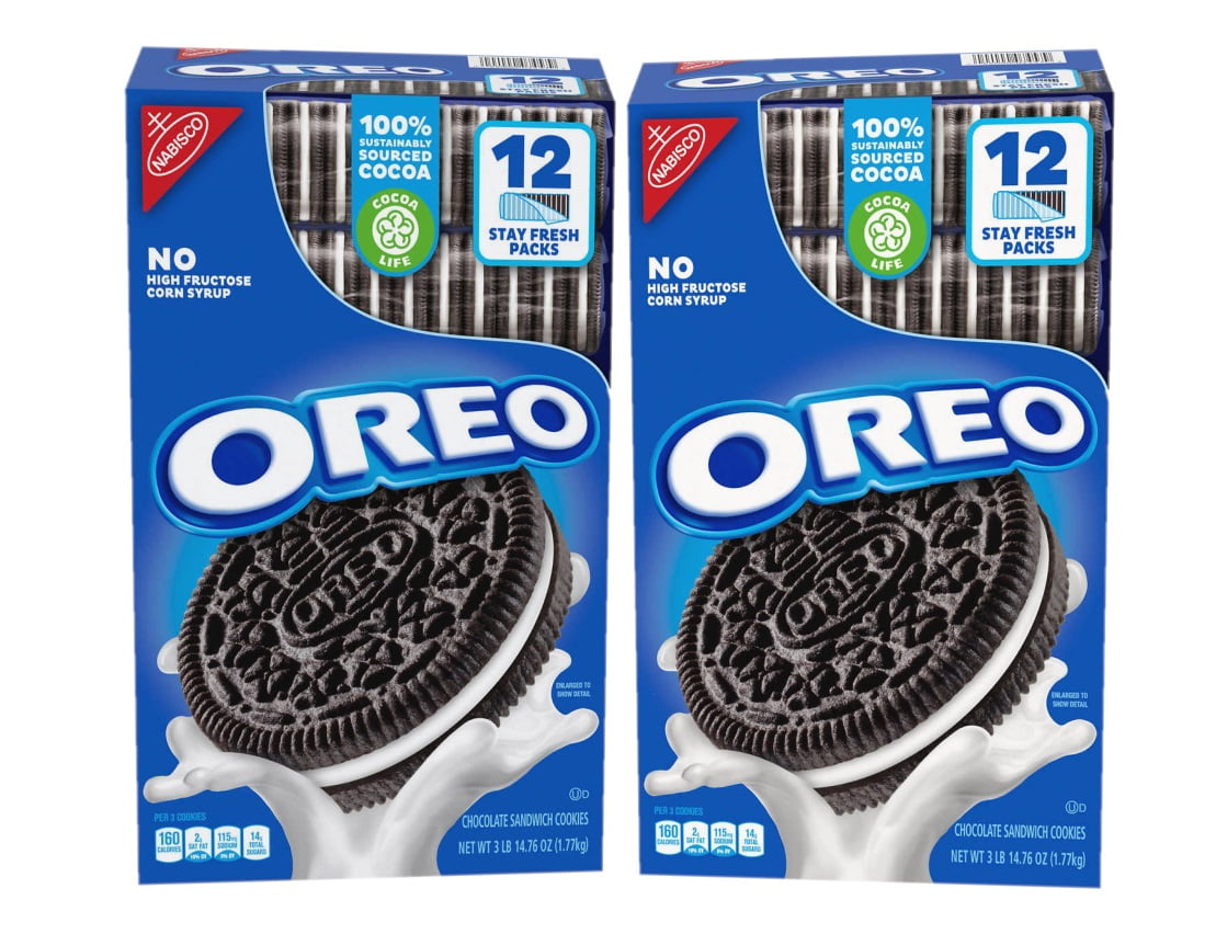 2 Pack | Oreo Chocolate Sandwich Cookies, Stay Fresh Packs, 12 Count ...