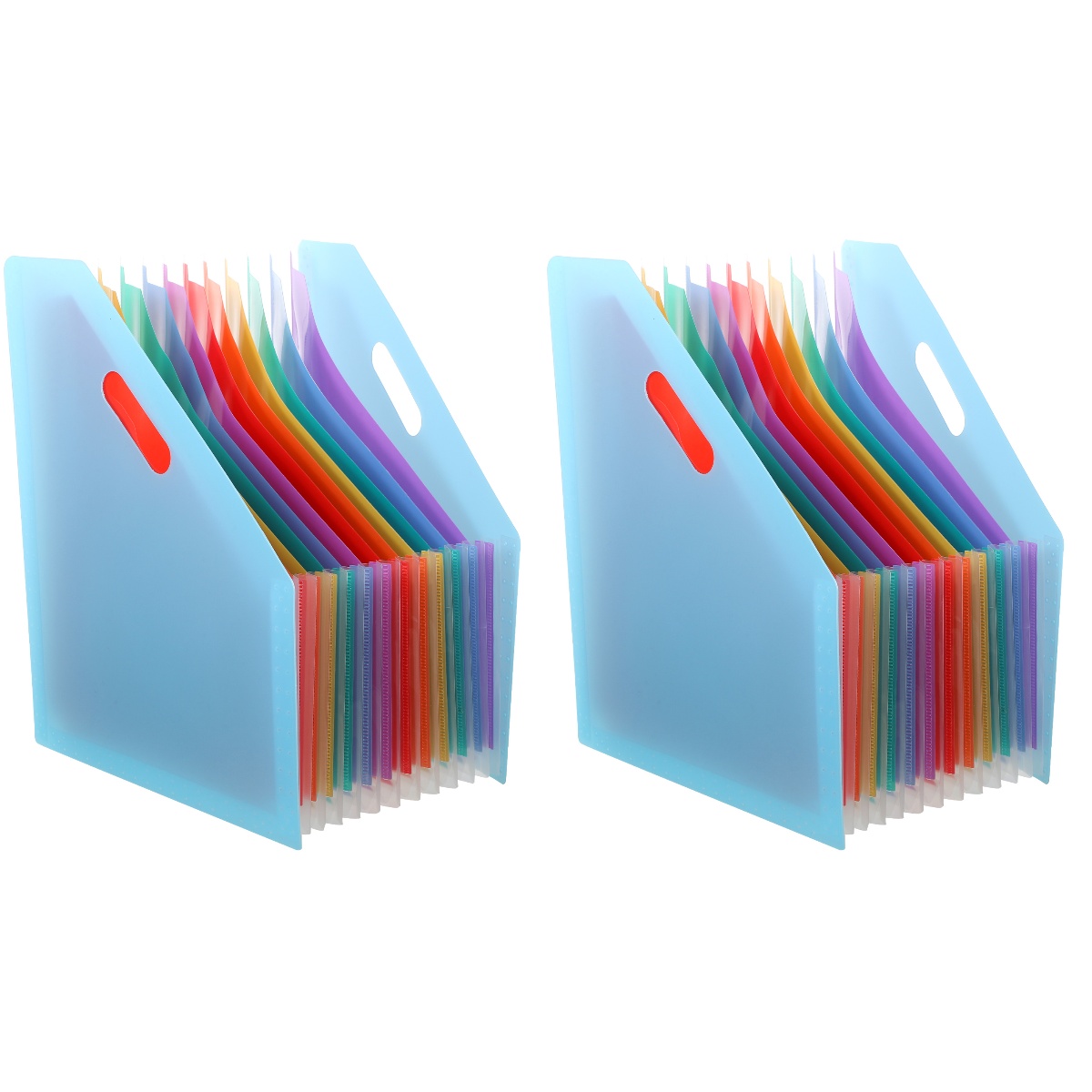 2 Pack Organ Folder Organizer Organiser Expandable File Student Blue ...