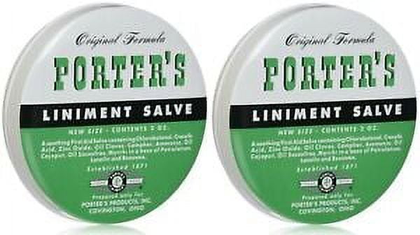 Porter's Original Formula Medicated Ointment Liniment Salve 2 Oz - 2 ...