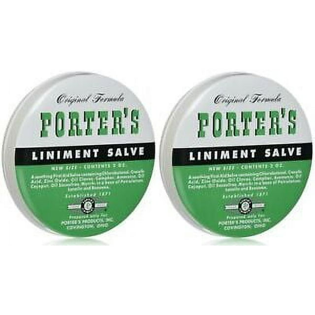 Porter's Original Formula Medicated Ointment Liniment Salve 2 Oz - 2 ...