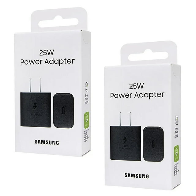 2 Pack - Original Samsung 25W PD USB-C Power Adapter - Super Fast ...