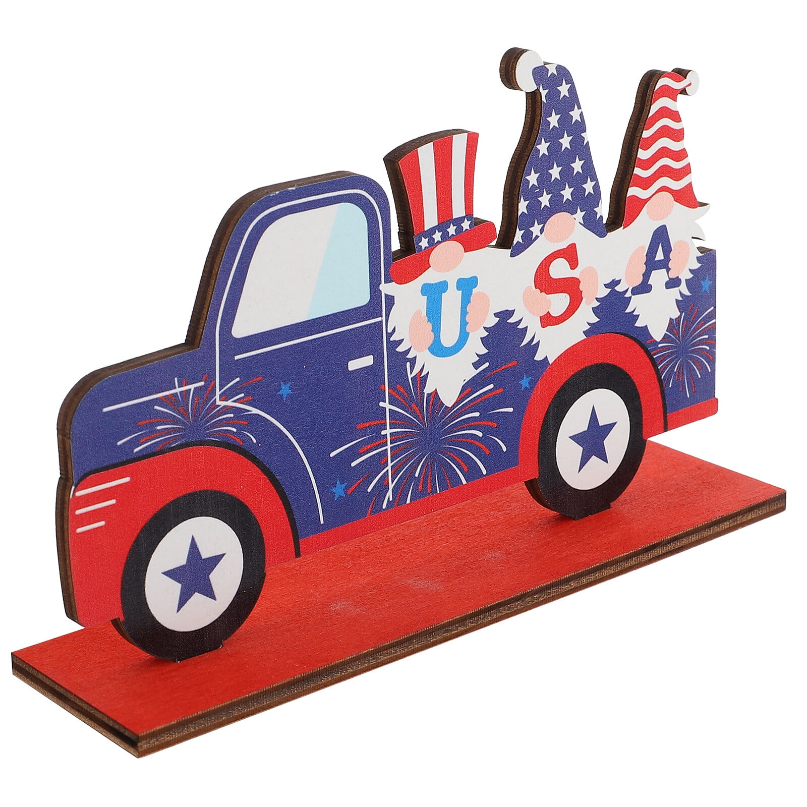 FONDOTIN American Wood Ornament Assorted Decor 2Pack 6.1x3.9x1.6in ...