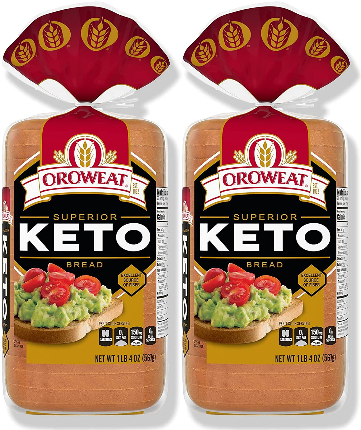 2 Pack Oroweat Bread, 3 Net Carbs Per Serving with - Walmart.com