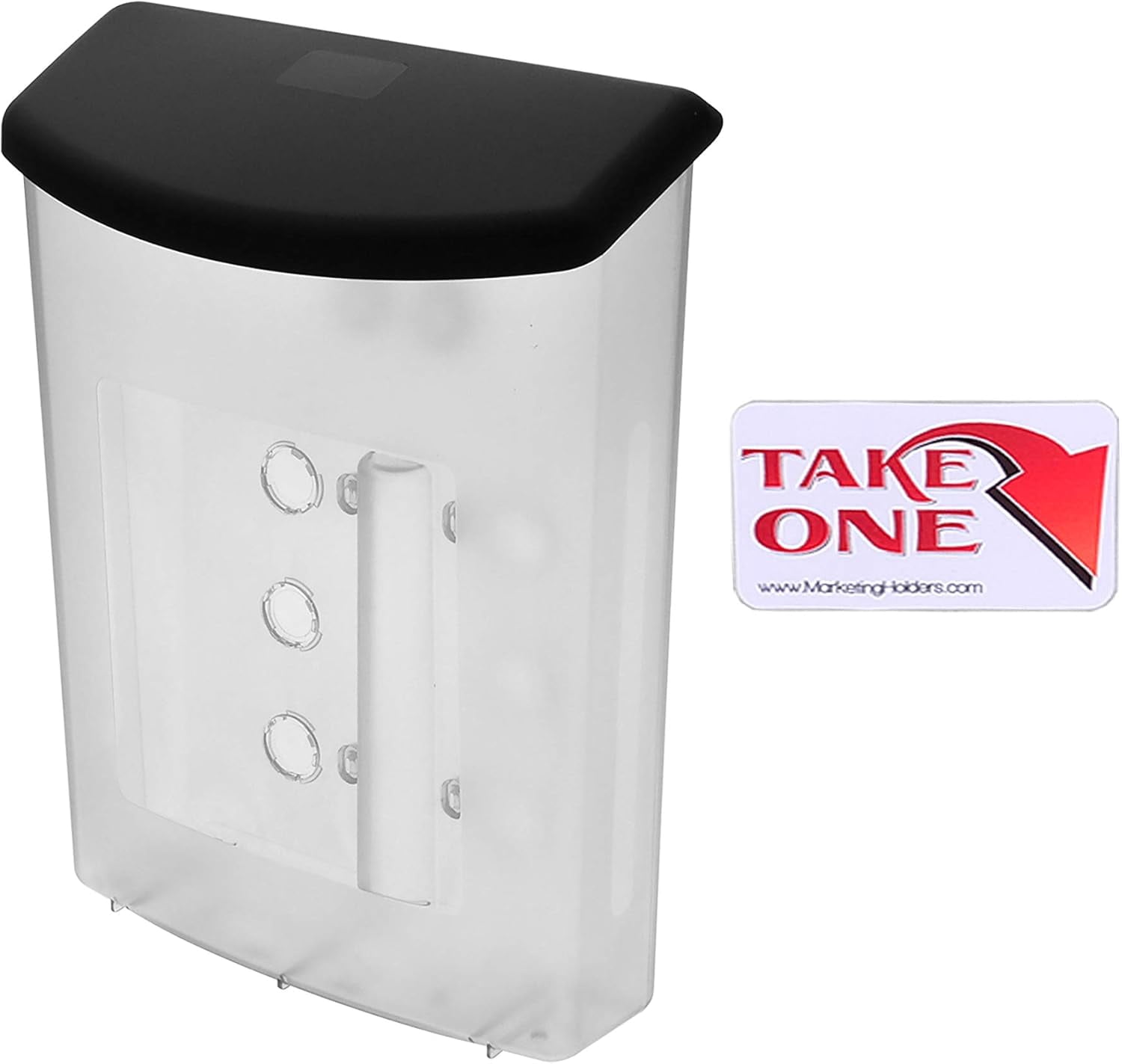 2 Pack Outdoor Brochure Holder Box Frosted Acrylic with Black Lid Holds ...