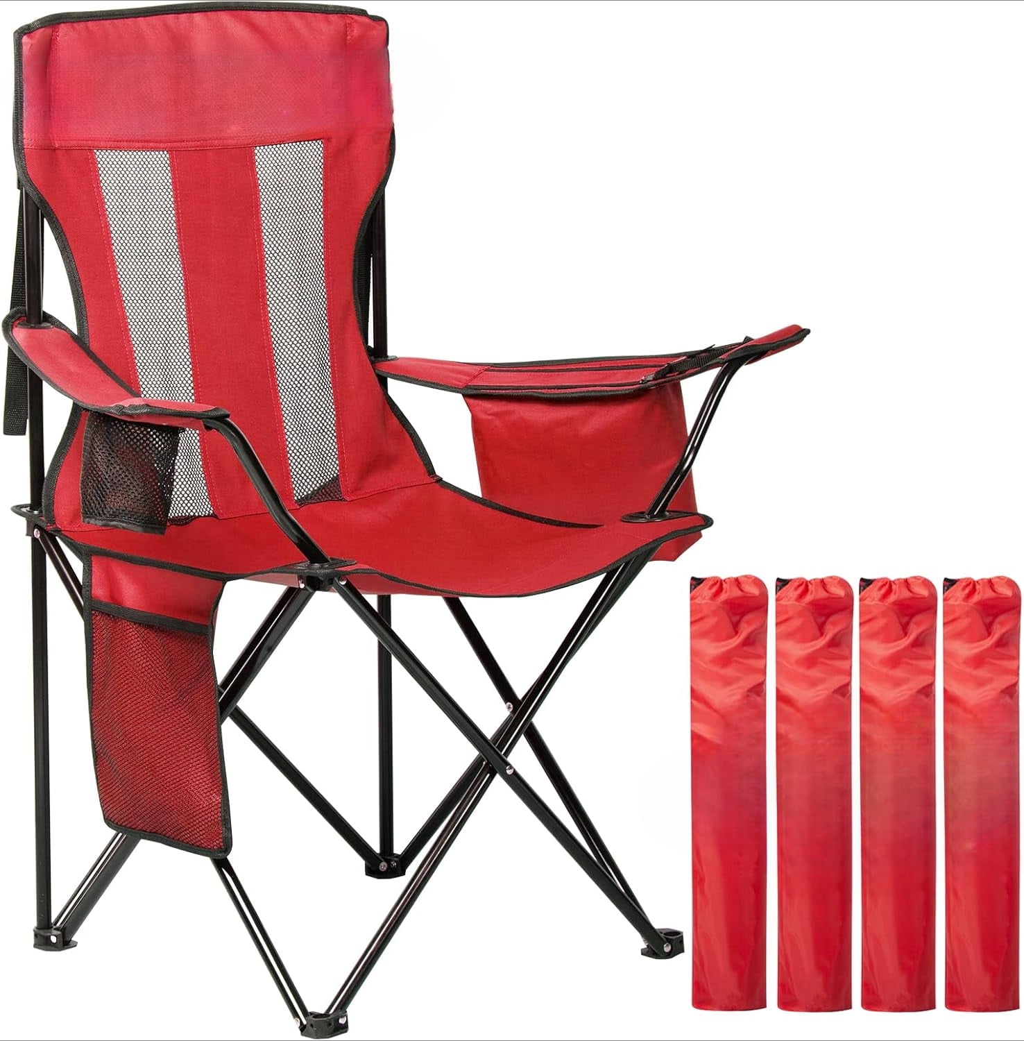 2 Pack Outdoor Camping Chairs Folding/Foldable/Portable with Cooler ...