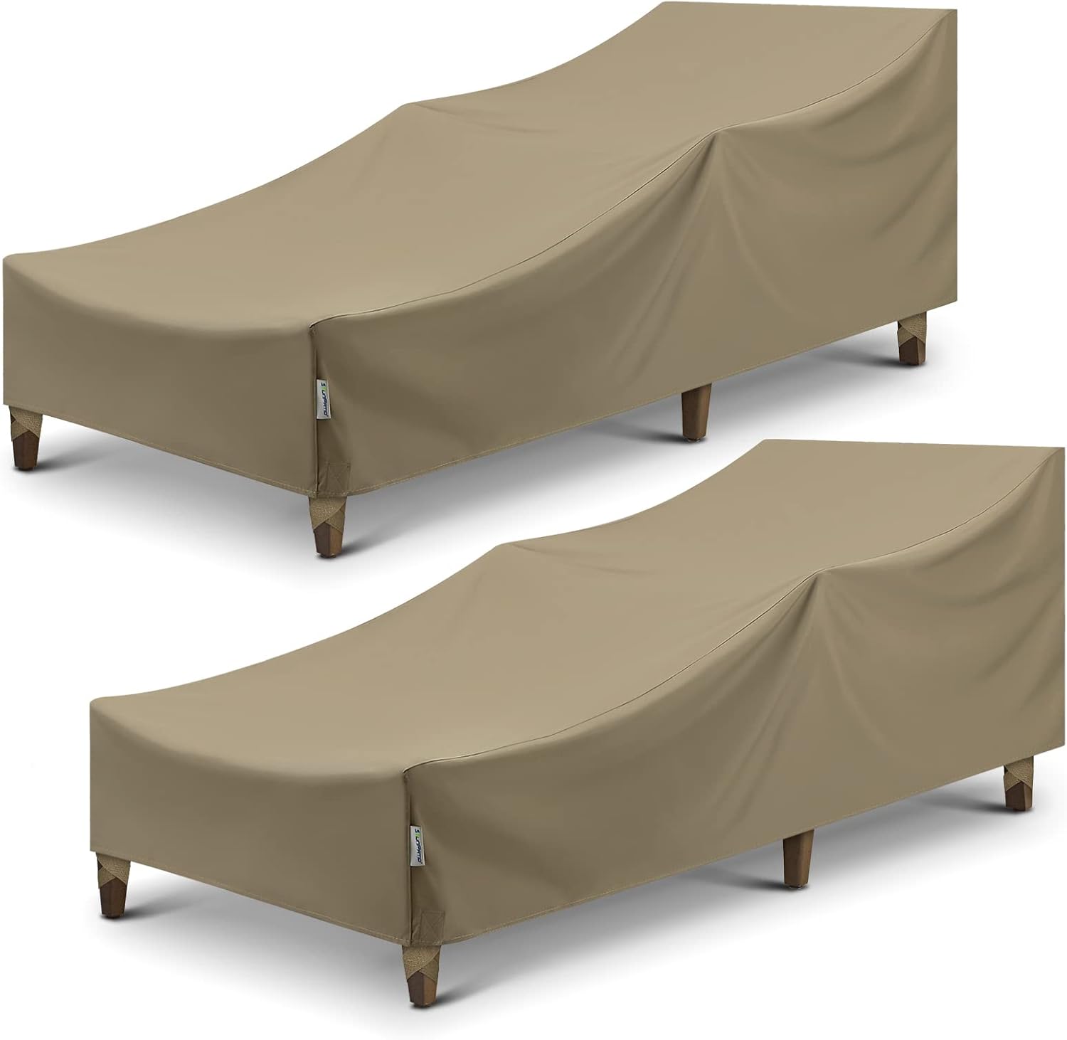 2 Pack Outdoor Chaise Lounge Covers, Patio Chaise Cover 84" L X 30" W X ...