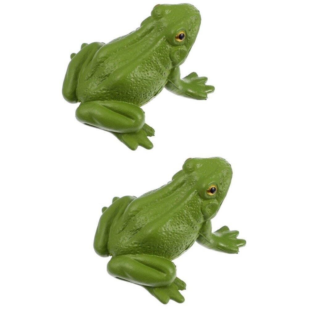 2 Pack Outdoor Decoration Frog Animals Figurines Model Toys Fake ...