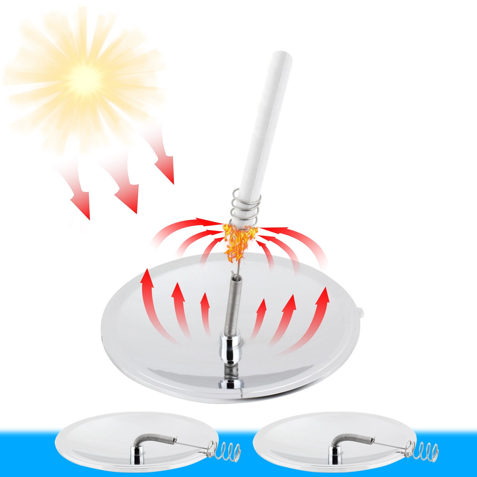 2 Pack Outdoor Igniter- High Efficiency Solar Fire Starters Energy ...