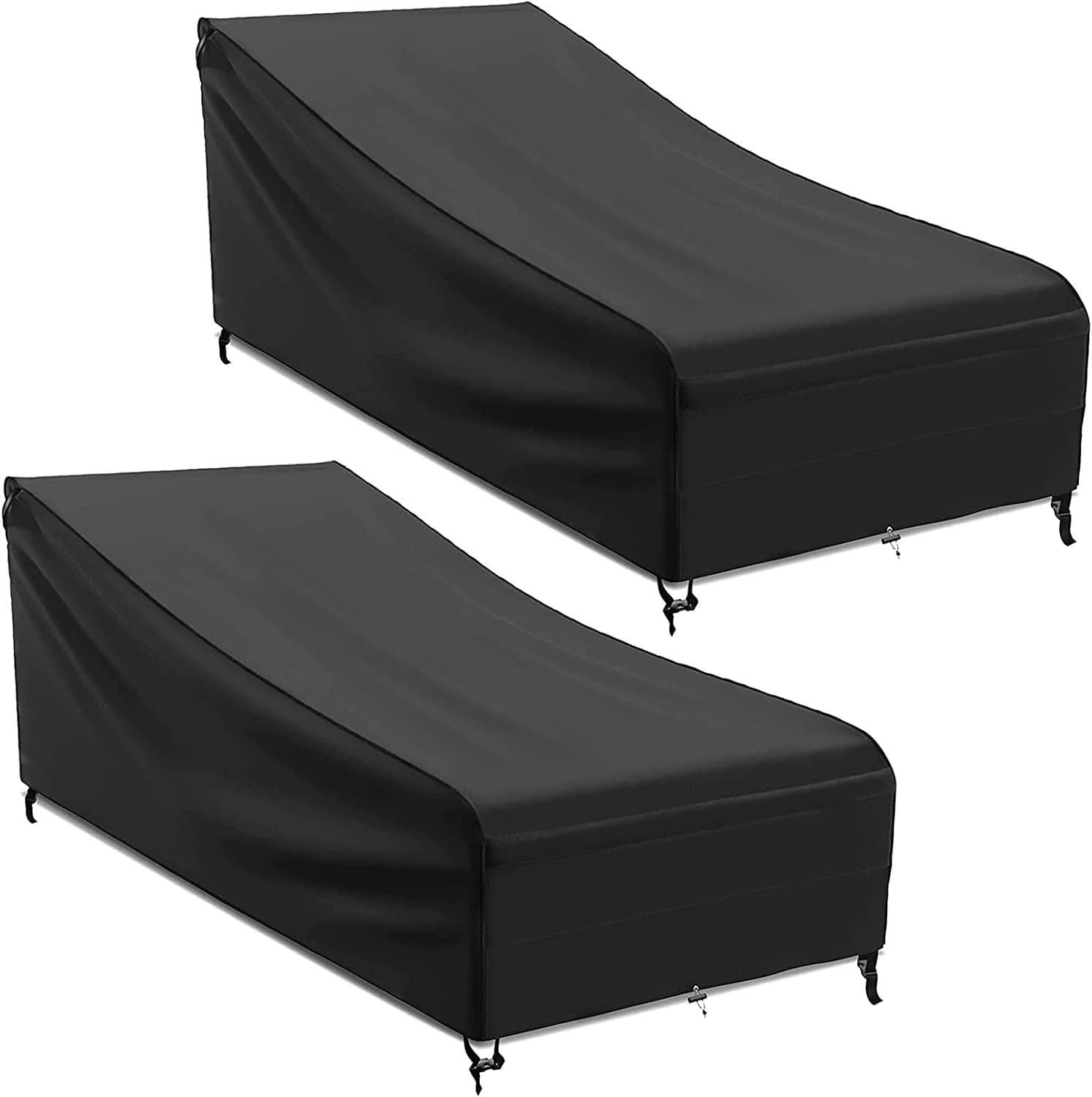 UV Protected 2 Pack Outdoor Lounge Covers, 86in Heavy Duty, for 77-80in ...