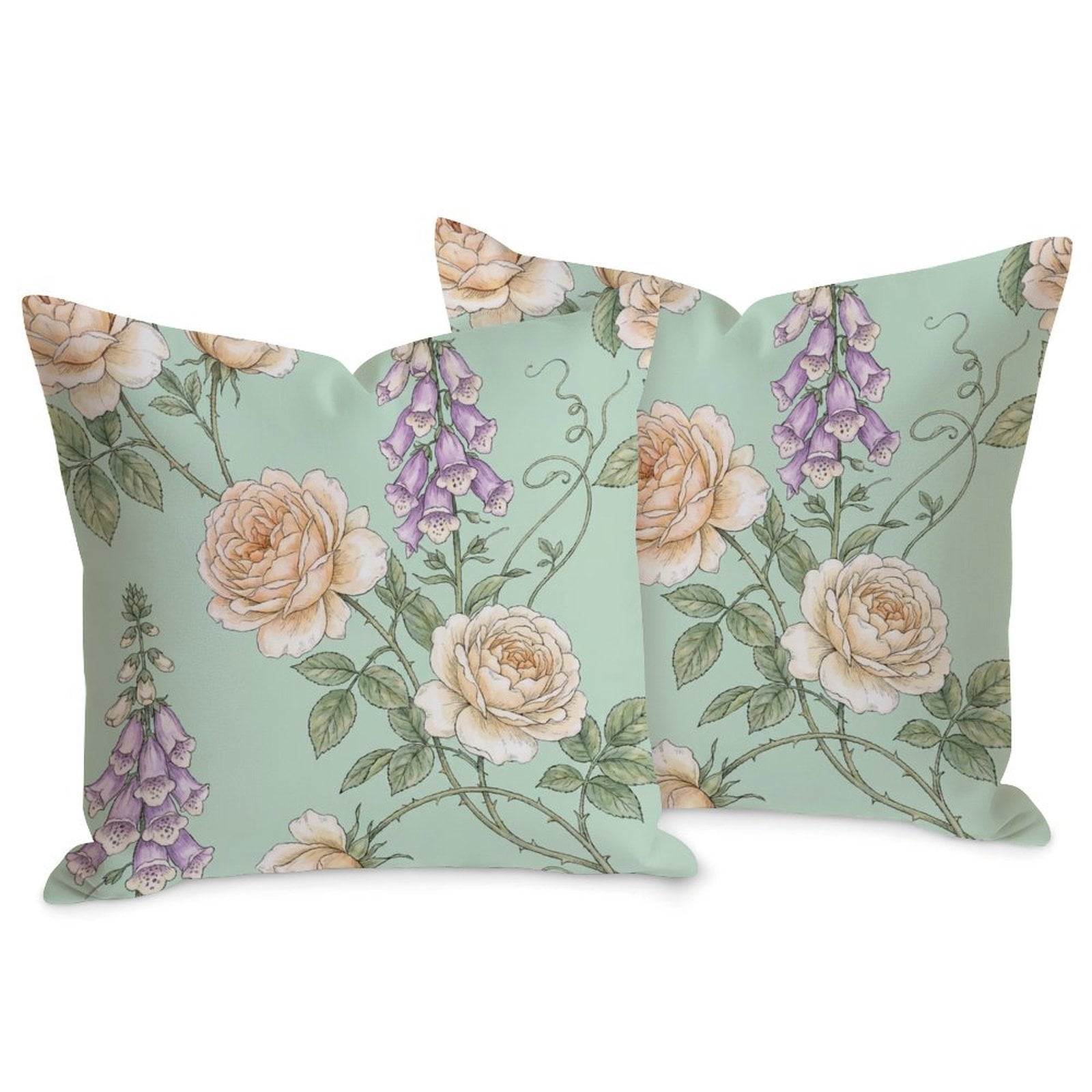 2 Pack Outdoor Pillow Cases, Square Waterproof Throw Pillow Covers for ...