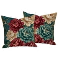2 Pack Outdoor Pillow Covers, Square Waterproof Decorative Throw Pillow ...
