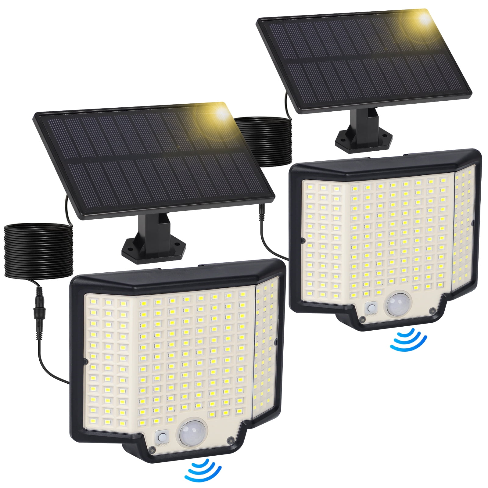 2 Pack Solar lights Outdoor Motion Light,166LED Hight bright ...