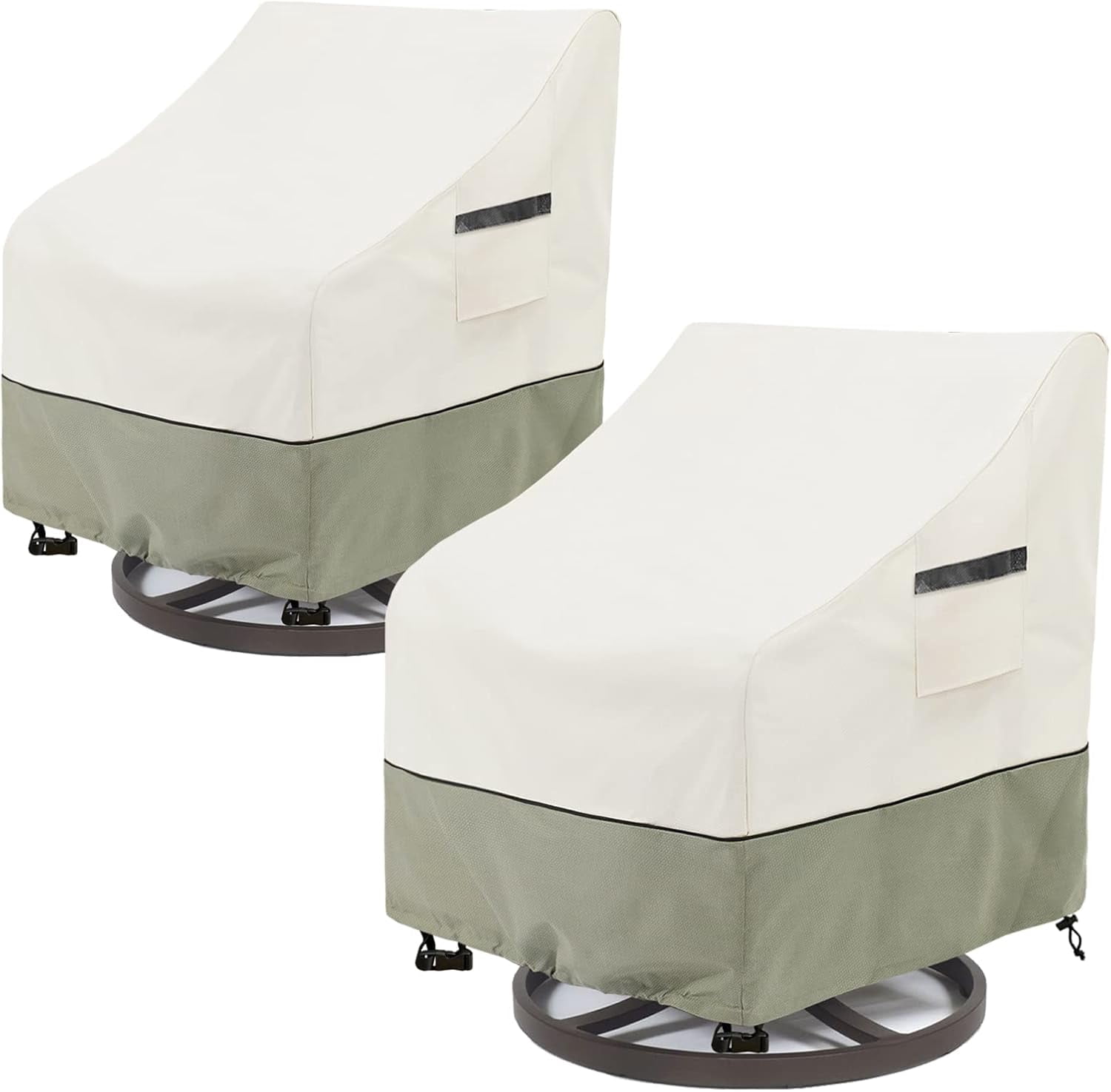 Outdoor Swivel Lounge Chair Cover 2 Pack,100% Waterproof Heavy Duty ...
