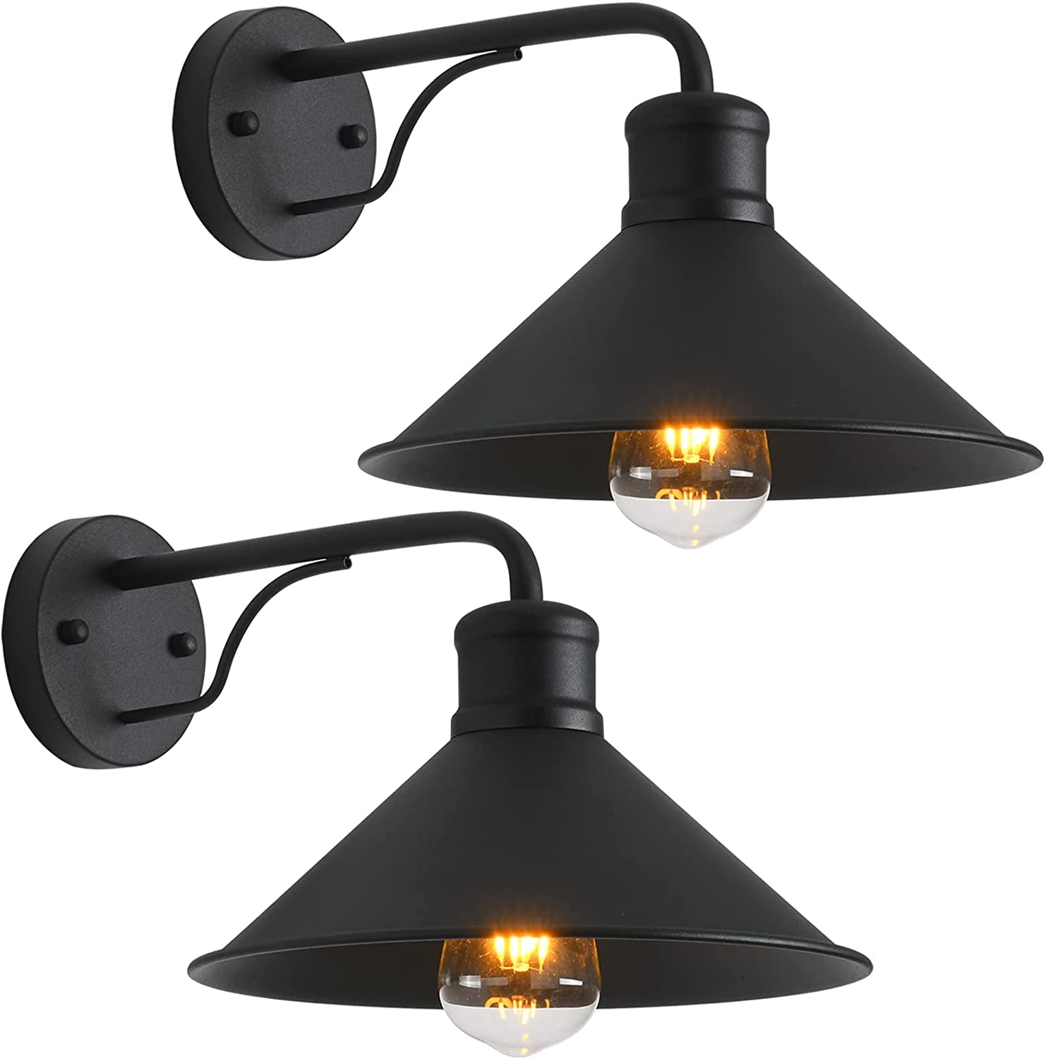 2 Pack Outdoor Wall Lights Wall Mount for House, Porch Light Fixtures ...