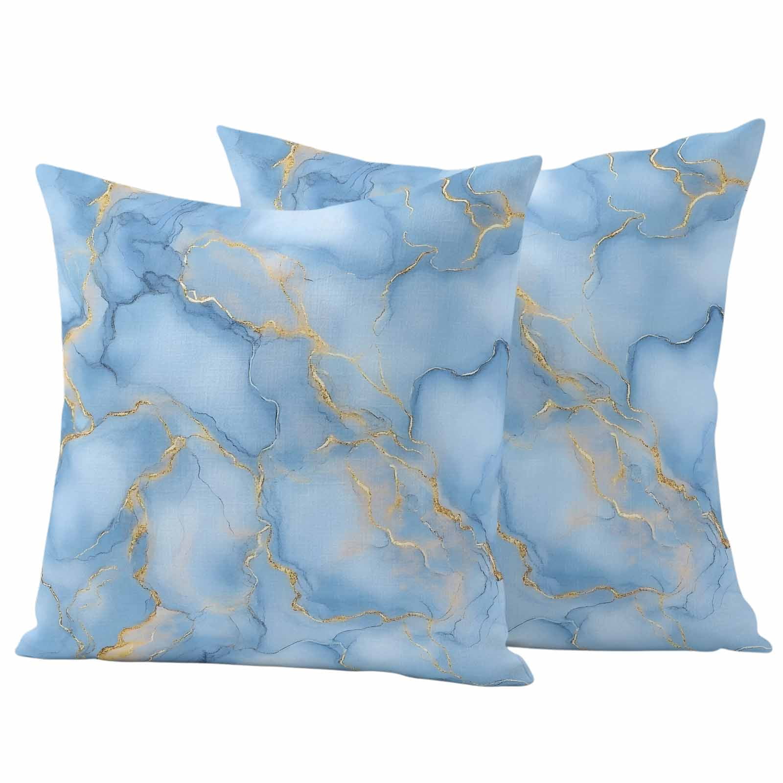 2 Pack Outdoor Waterproof Throw Pillow Covers,Abstract Marble Texture ...