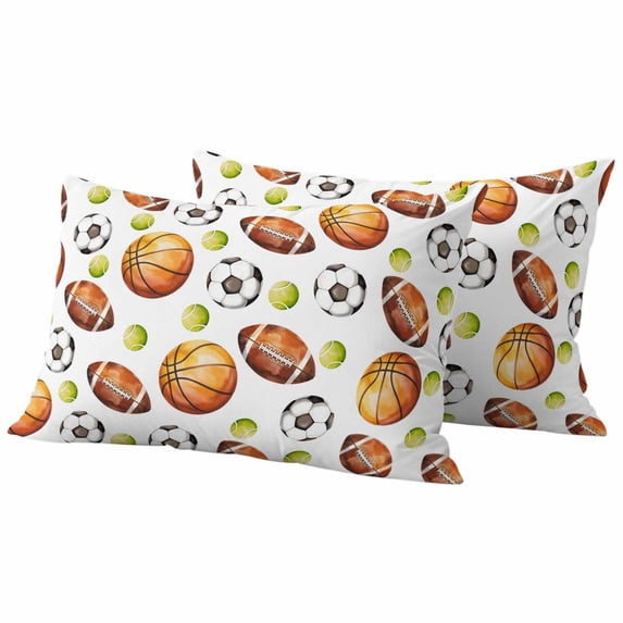 2 Pack Outdoor Waterproof Throw Pillow Covers,Basketball Soccer Tennis ...