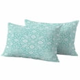 2 Pack Outdoor Waterproof Throw Pillow Covers,Boho Mint Green Paisley ...