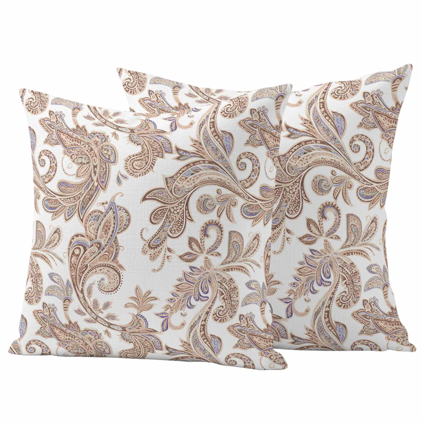 2 Pack Outdoor Waterproof Throw Pillow Covers,Boho Vintage Paisley ...
