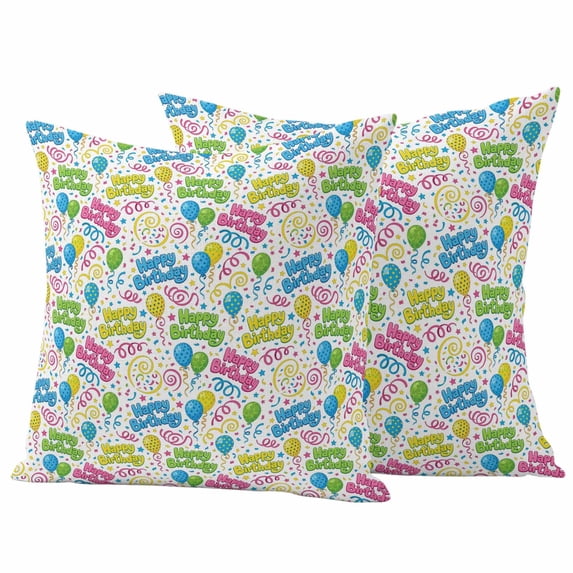 2 Pack Outdoor Waterproof Throw Pillow Covers,Cartoon Balloons Polka ...