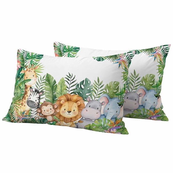 2 Pack Outdoor Waterproof Throw Pillow Covers,Cute Giraffes Zebras ...