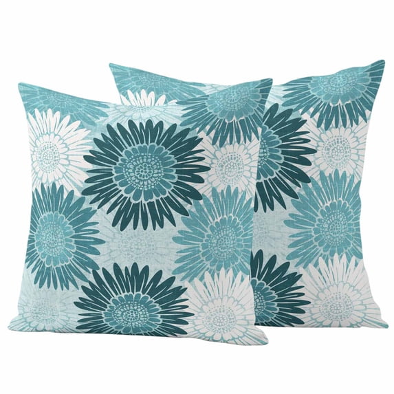 2 Pack Outdoor Waterproof Throw Pillow Covers,Farm Green Sunflowers ...