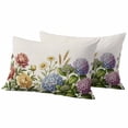 2 Pack Outdoor Waterproof Throw Pillow Covers,Farmhouse Blue Hydrangea ...