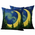 2 Pack Outdoor Waterproof Throw Pillow Covers,Giant Moon Forest ...