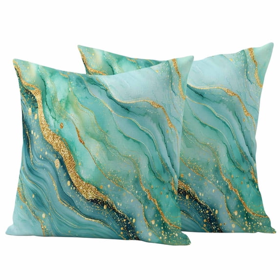 2 Pack Outdoor Waterproof Throw Pillow Covers,Modern Marble Texture ...