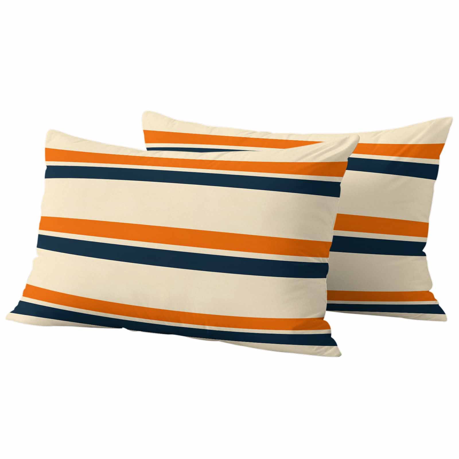 2 Pack Outdoor Waterproof Throw Pillow Covers,Orange Black Line Texture ...