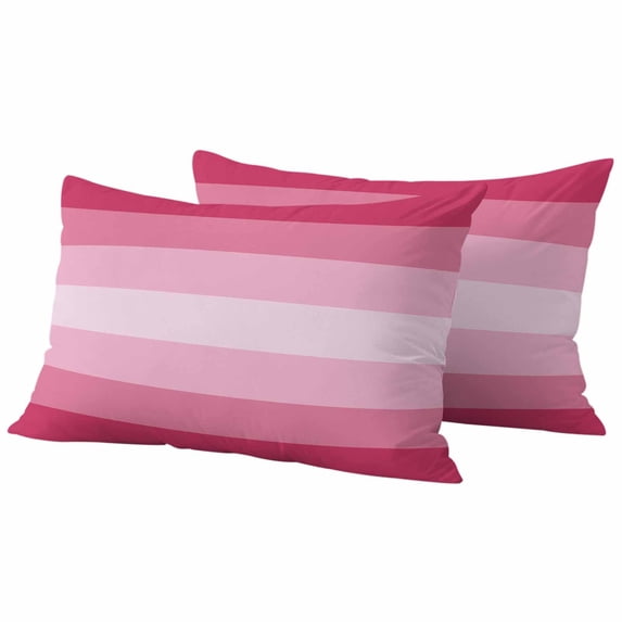 2 Pack Outdoor Waterproof Throw Pillow Covers,Pink Gradient Stripe ...