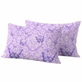 2 Pack Outdoor Waterproof Throw Pillow Covers,Purple Butterflies ...