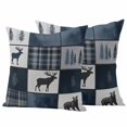 2 Pack Outdoor Waterproof Throw Pillow Covers,Reindeer Bear Silhouette ...