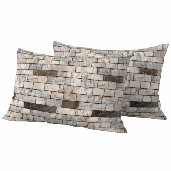 2 Pack Outdoor Waterproof Throw Pillow Covers,Retro Marble Texture ...