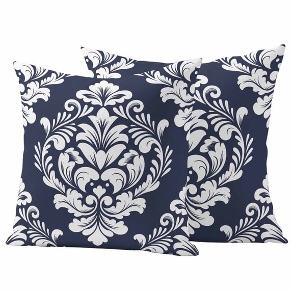 2 Pack Outdoor Waterproof Throw Pillow Covers,Retro Mid Century White ...