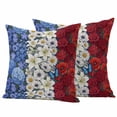 2 Pack Outdoor Waterproof Throw Pillow Covers,Rose Hydrangea Lilies ...